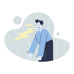 Tired man character Royalty Free Vector Image - VectorStock