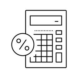 Loan disbursement line icon Royalty Free Vector Image