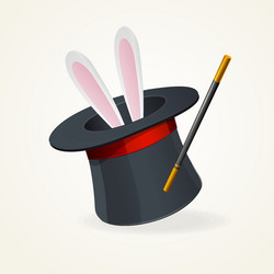 Magic hat and rabbit Royalty Free Vector Image