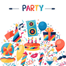Festive celebration happy birthday background Vector Image
