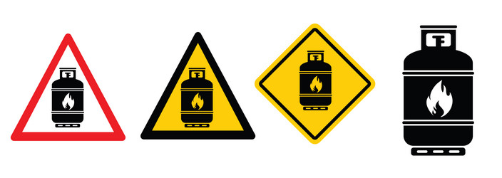 Cartoon propane gas cylinder Royalty Free Vector Image