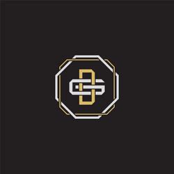 Dg initial letter overlapping interlock logo Vector Image
