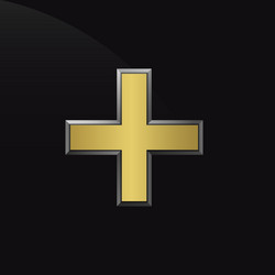Golden cross symbol of the christian Royalty Free Vector