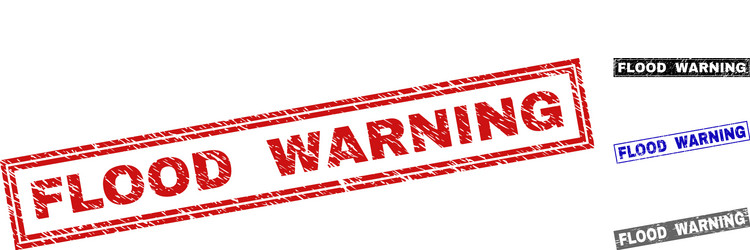 Flood warning textile stamps Royalty Free Vector Image