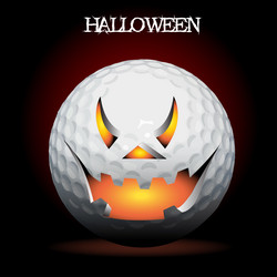 Halloween golf tournament Royalty Free Vector Image