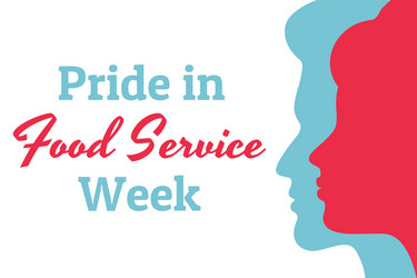 Pride in food service week concept banner Vector Image
