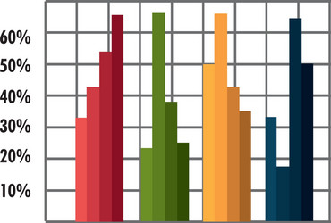 Spreadsheet with statistics graphics icon Vector Image