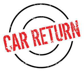Car return rubber stamp Royalty Free Vector Image