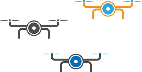 Drone icon logo design Royalty Free Vector Image