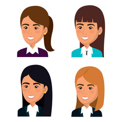 Sales Girl Meeting Group Cartoons Vector Images (36)