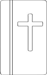 Isolated holy bible outline Royalty Free Vector Image