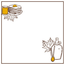 Maple syrup set frame Royalty Free Vector Image