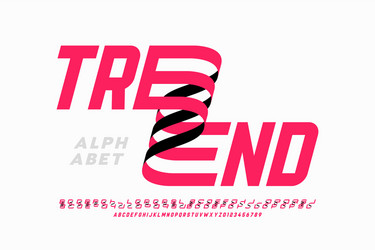 Modern font design with some alternate letters Vector Image