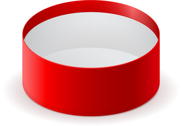 Takeaway round box cardboard package open Vector Image