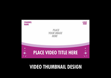 Colorful and flat design of video thumbnail Vector Image