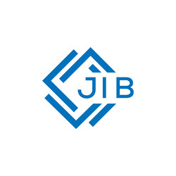 Jib abstract technology logo design on black Vector Image