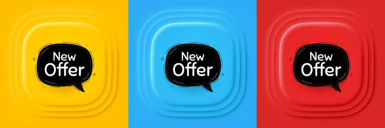 New offer bubble banner arrival black sticker Vector Image