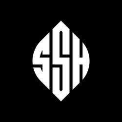Ssh logo letter letter logo design Royalty Free Vector Image