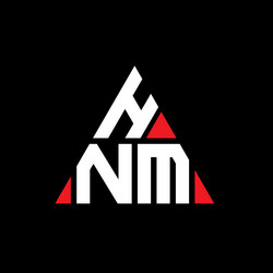Hnm triangle letter logo design Royalty Free Vector Image
