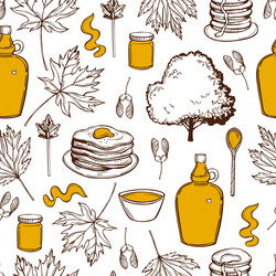 Maple syrup set frame Royalty Free Vector Image