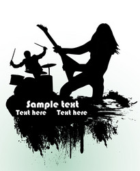 Sexy female rock band Royalty Free Vector Image