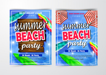 Summer Beach Pamphlet Vector Images (61)