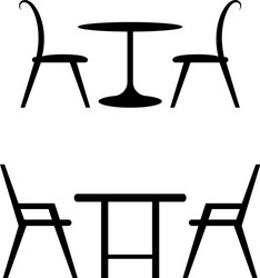 Table chair symbol Royalty Free Vector Image - VectorStock