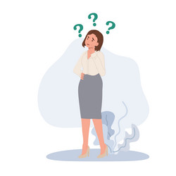 Thinking help confused businesspeople asking Vector Image
