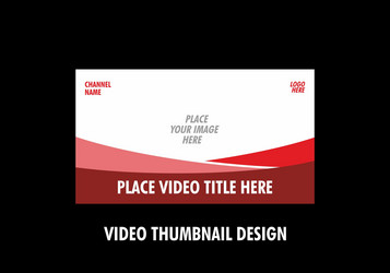 Colorful and flat design of video thumbnail Vector Image