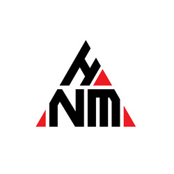 Hnm triangle letter logo design Royalty Free Vector Image