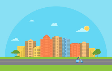 Urban design of infographics presentation slides Vector Image