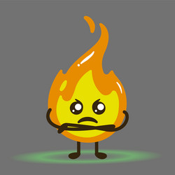 Cute fire Royalty Free Vector Image - VectorStock