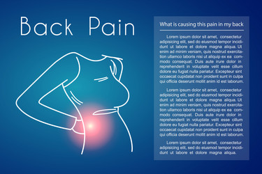 Back pain background with man Royalty Free Vector Image