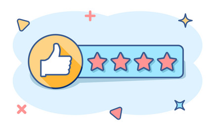 Cartoon customer reviews user feedback icon Vector Image