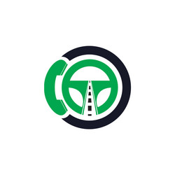 Drive call logo design Royalty Free Vector Image