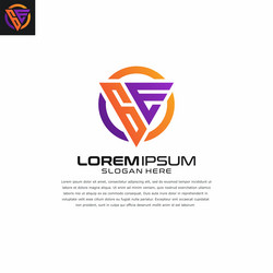 Tech m logo design initial technology Royalty Free Vector