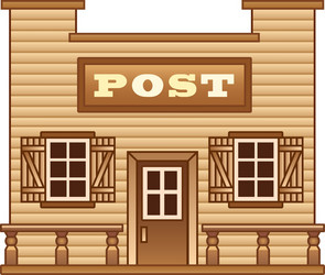 Cartoon Post Office Building