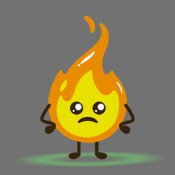 Cute fire Royalty Free Vector Image - VectorStock