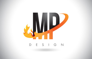 Mp m p letter logo with zebra lines texture Vector Image