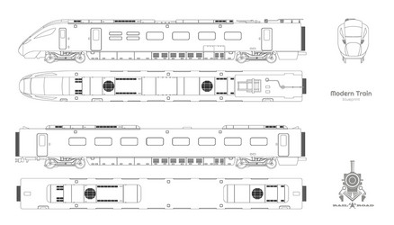 Subway passenger trains high speed metro Vector Image