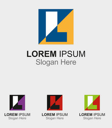 Square circle company logo Royalty Free Vector Image