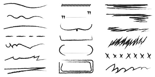 Elements for annotations highlighting Royalty Free Vector