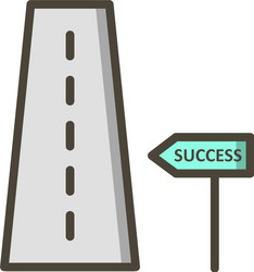 Road to success icon Royalty Free Vector Image