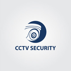 Cctv logo icon design camera template Royalty Free Vector