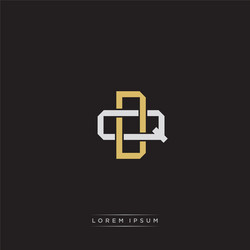 Dq initial letter overlapping interlock logo Vector Image