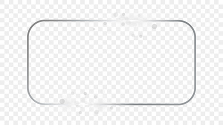 Silver glowing rounded rectangular frame Vector Image