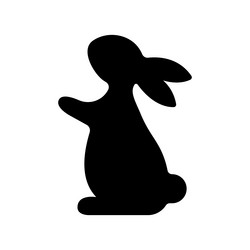 Standing Rabbit Silhouette