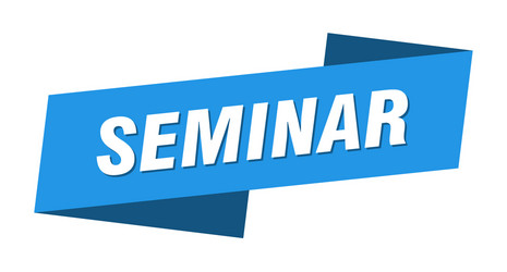 Seminar sticker seminar label Royalty Free Vector Image