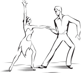 Abstract dancing couple Royalty Free Vector Image