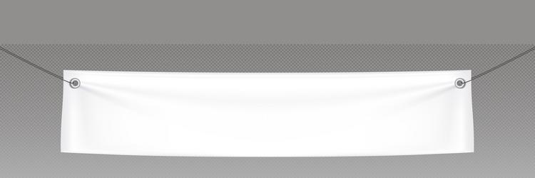 White cloth banner signboard blank Royalty Free Vector Image